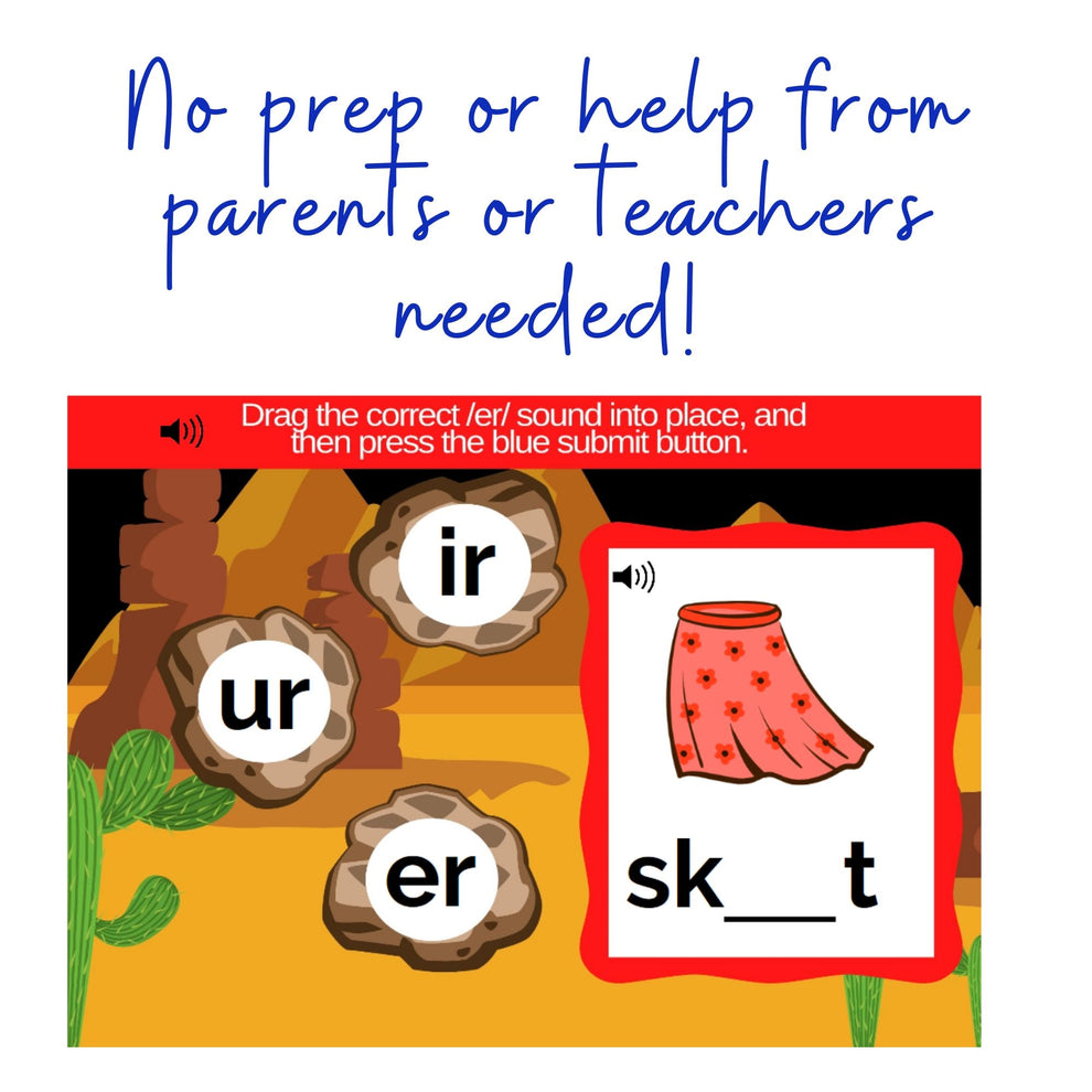 R Controlled Words with IR, UR and ER Digital Activity – My Three Readers