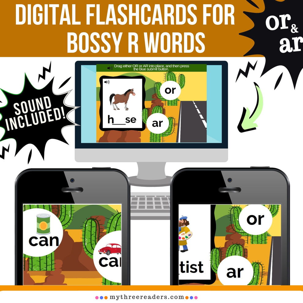 R Controlled Words with OR and AR Digital Activity – My Three Readers