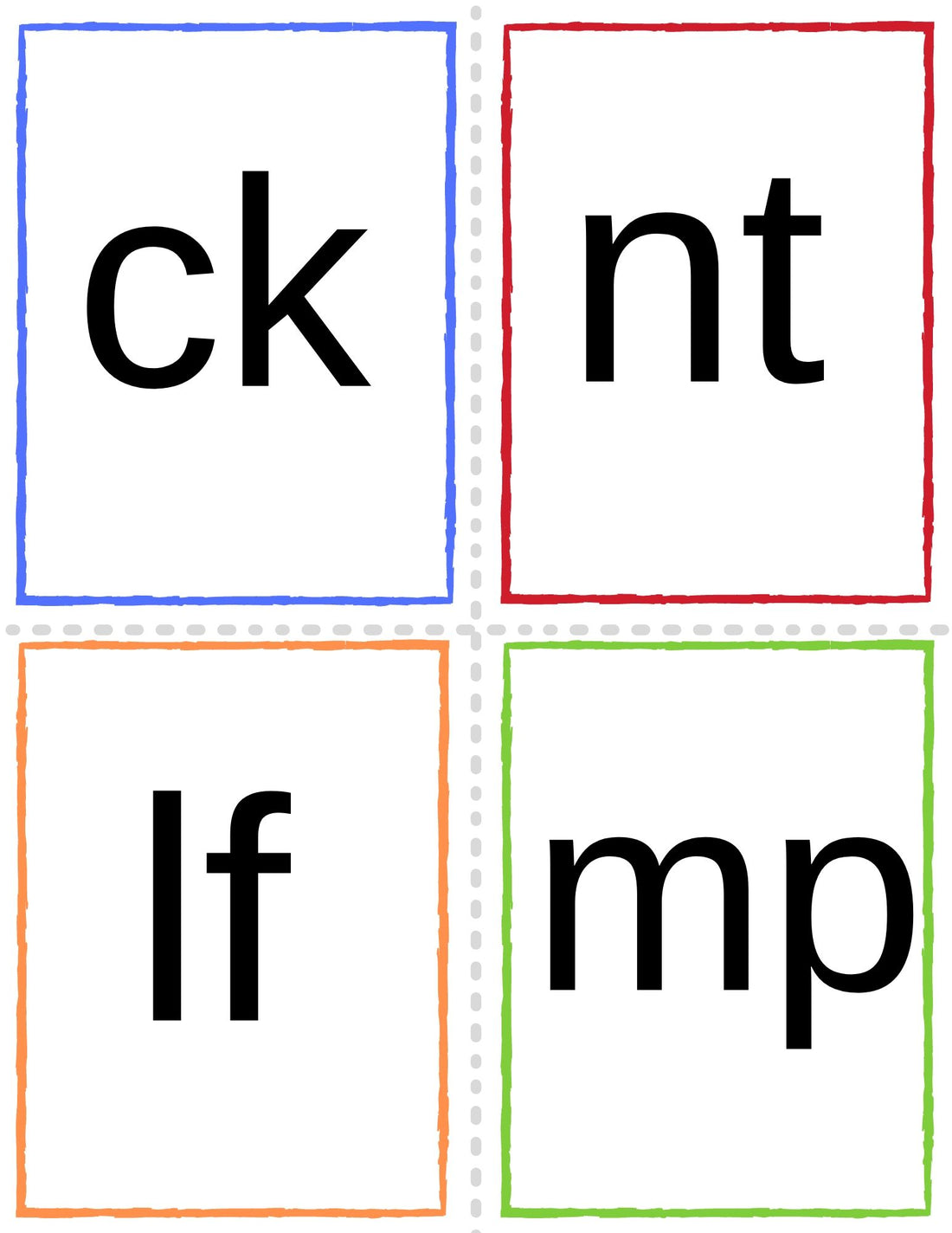 Phonics Blends and Digraphs 68 Flashcards – My Three Readers