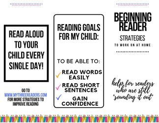 Reading Brochure Handouts for Parents – My Three Readers