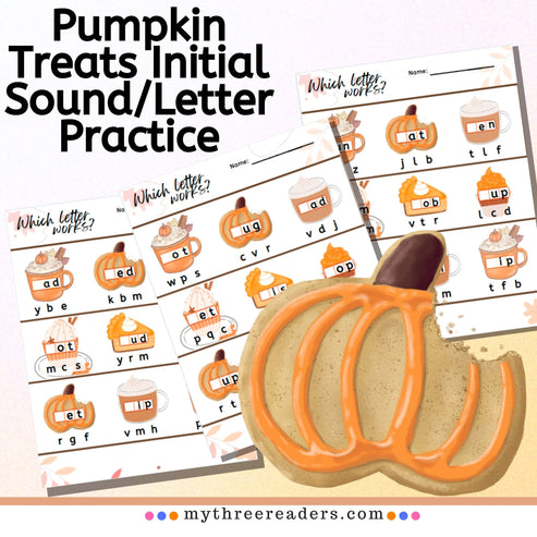 Pumpkin Treats Initial Sounds Letter Recognition Printables – My Three ...
