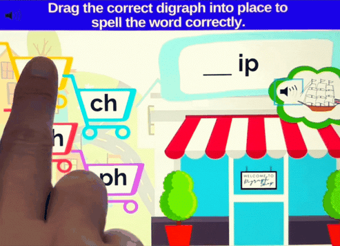 Digraph Practice (SH, PH, TH, WH, CH) Digital Activity – My Three Readers