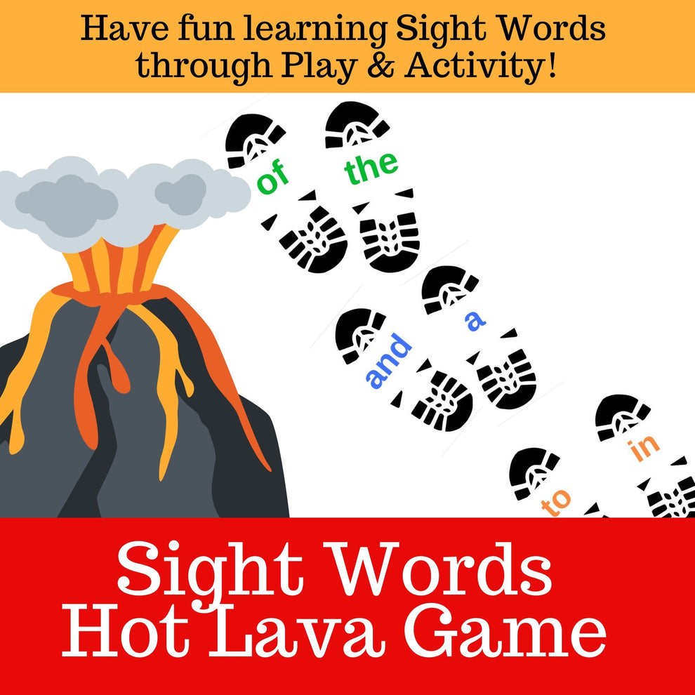 Sight Words Hot Lava Game – My Three Readers