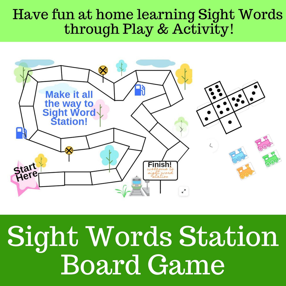 Printable Sight Word Station Game – My Three Readers