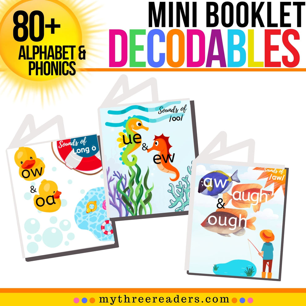 80+ Phonics Decodables & Alphabet Mini Books – My Three Readers